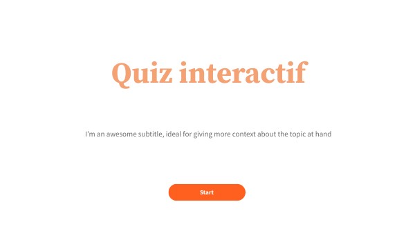 Quiz interactif basique