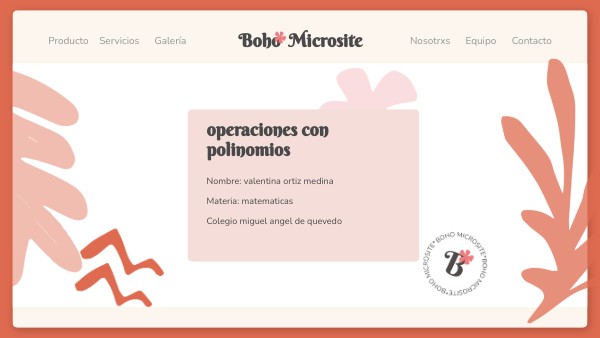 GUÍA MICROSITE BOHO