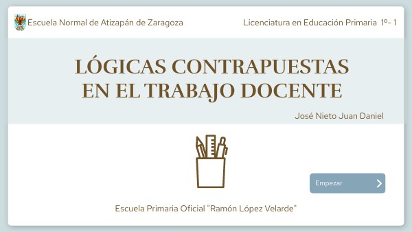 Lógicas contrapuestas en el trabajo docente | Genially