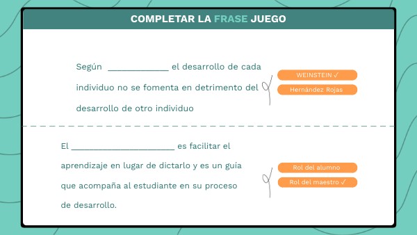 Completar la frase juego