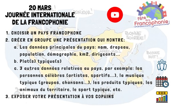 E2FR - 20 mars - Journée Internationale de la Francophonie - projet