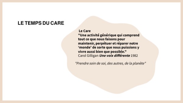 TEMPS DU CARE | Genially