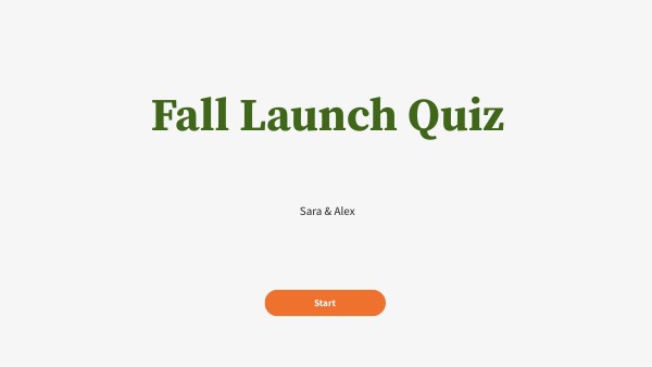 Fall Launch Quiz