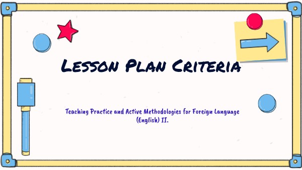 Lesson Plan Criteria