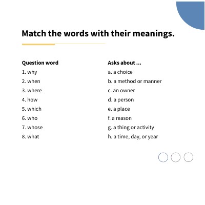 Question Words | Genially