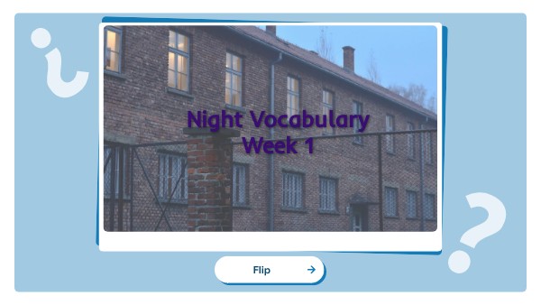 Night Week 1 Vocabulary | Genially