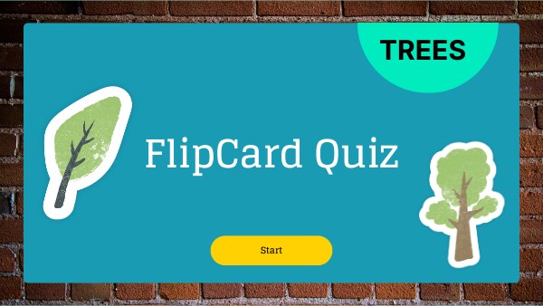 Flipcard quiz on TREES