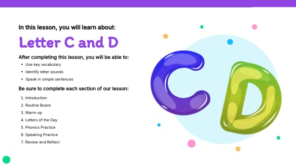 Letters C and D | Genially