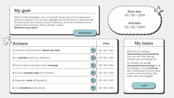 Suivi des objectifs | Genially