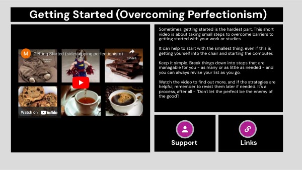Getting Started (Overcoming Perfectionism)