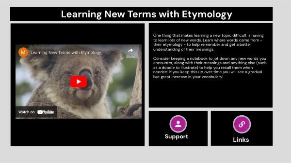 Learning New Terms with Etymology