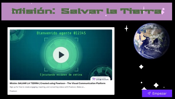 Escape Room Misión Salvar la Tierra. Versión 2 | Genially