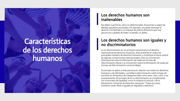 características de los derechos humanos