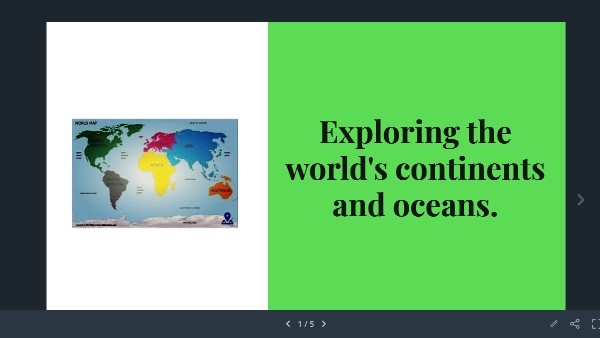 CONTINENTS AND OCEANS | Genially