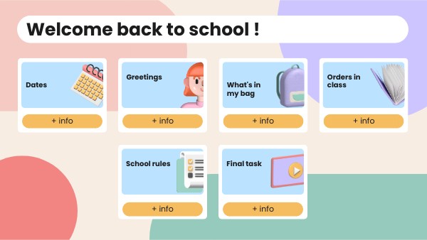 Welcome back to school 6e | Genially