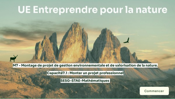 Entreprendre pour la nature | Genially