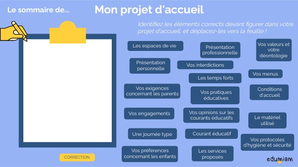 Mon projet d'accueil - F27 | Genially
