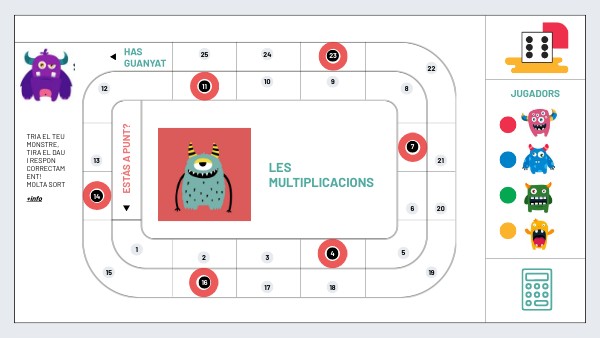 Joc de taula: Les multiplicacions | Genially