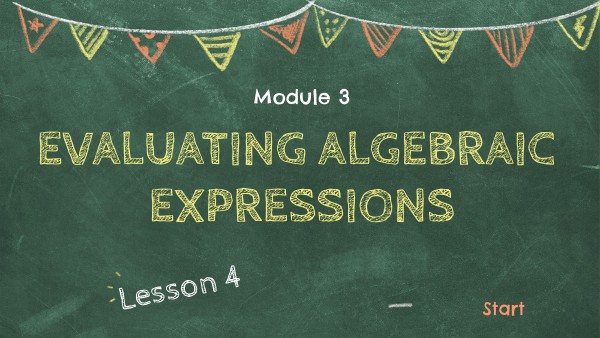 Module 3 Lesson 4: Evaluating Algebraic Expressions | Genially