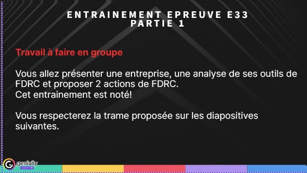 entrainement E33 partie 1 | Genially