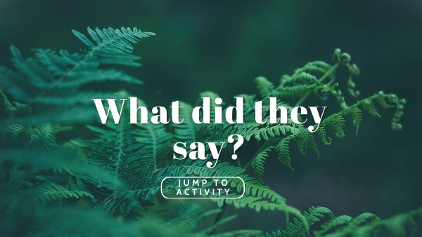 What did they say? (B1.8 reported speech)) | Genially