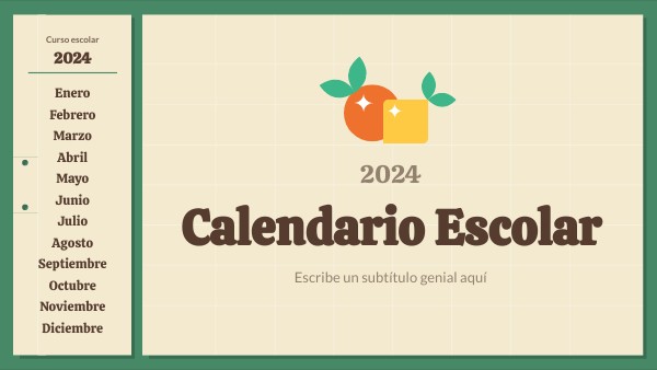 Calendario curso 2024 | Genially