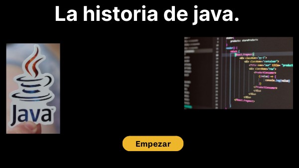 la historia de java | Genially