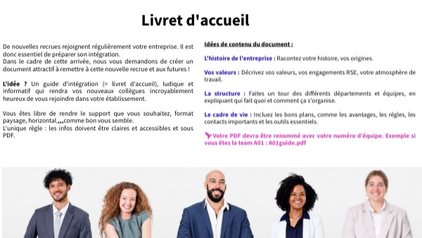 Livret d'accueil | Genially