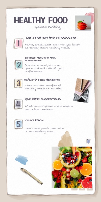 Guided writing - Healthy Food