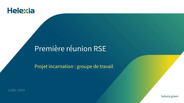 Première réunion groupe RSE