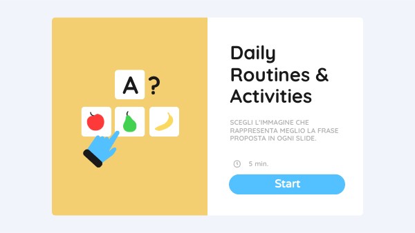 Gioco di Stimolazione Cognitiva - Daily Routines & Activities | Genially