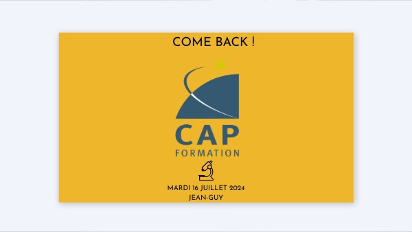 CAP Formation - Produire une trame de vente | Genially