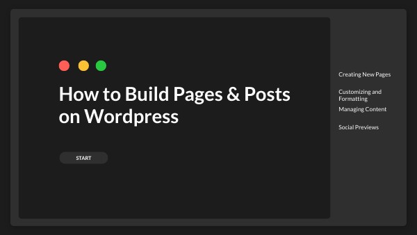 Build Pages on Wordpress