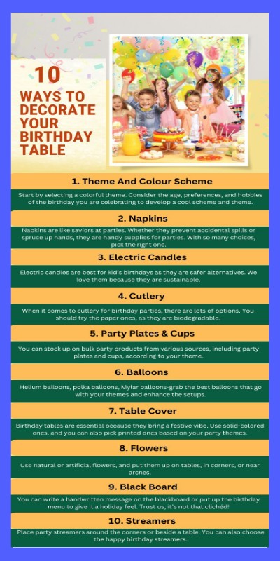 10 Ways To Decorate Your Birthday Table | Genially