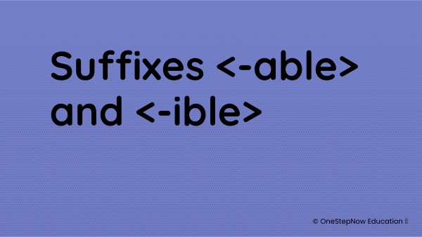 Suffixes