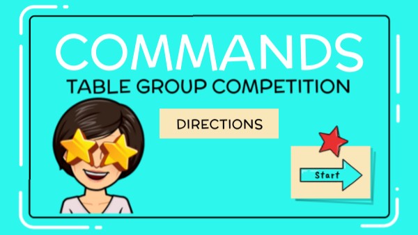 TABLE GROUP COMPETITION COMMANDS