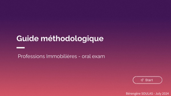 BTS PI - Oral Exam - Methodology Guide | Genially