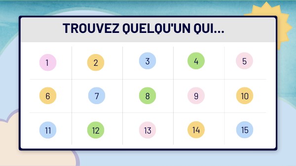 Bingo : Les lieux d'accueil | Genially