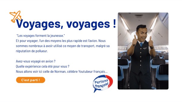 Voyager en avion | Genially