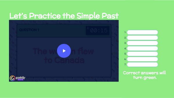LET'S PRACTICE THE SIMPLE PAST