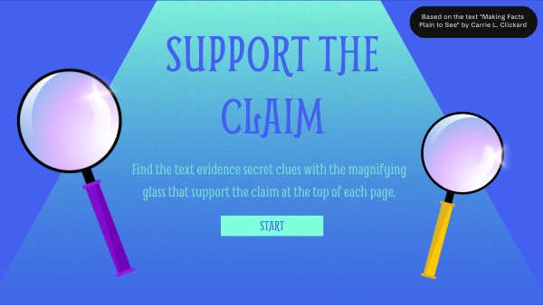 Support The Claim (Extension Example) | Genially