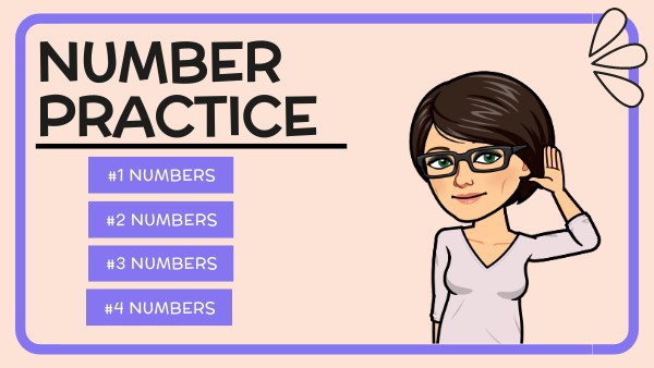 1-4 NUMBER PRACTICE