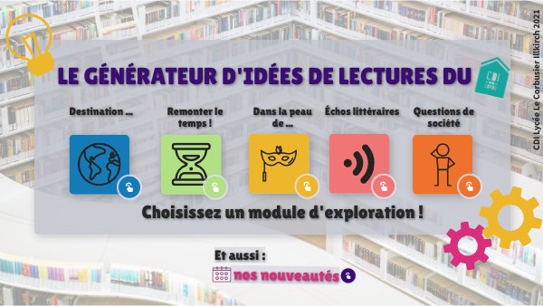 Copy - Générateur d'idées de lecture au CDI Corbu