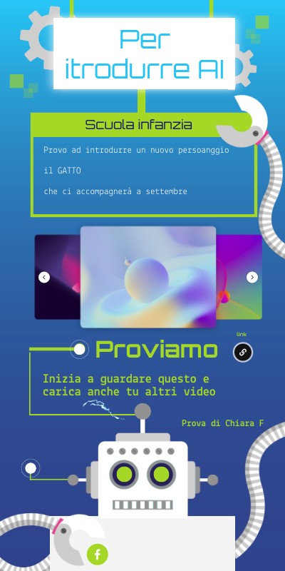 Infografica Robot prova AI con link di Chiara F