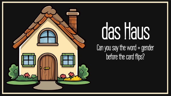 DAS HAUS FLASHCARDS