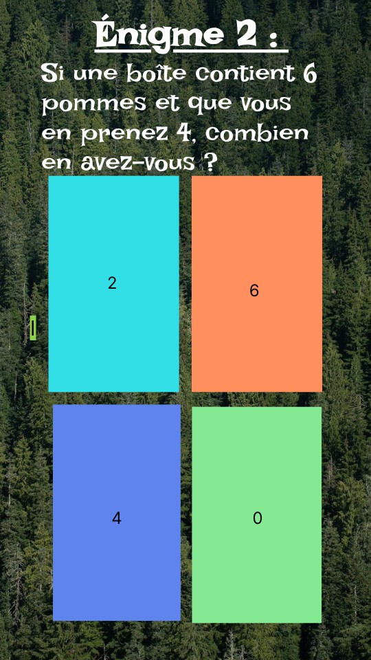 énigme 2 groupe 1 forêt | Genially