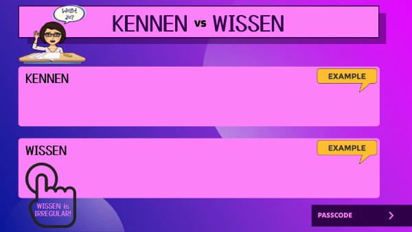 KENNEN vs WISSEN LECTURE | Genially