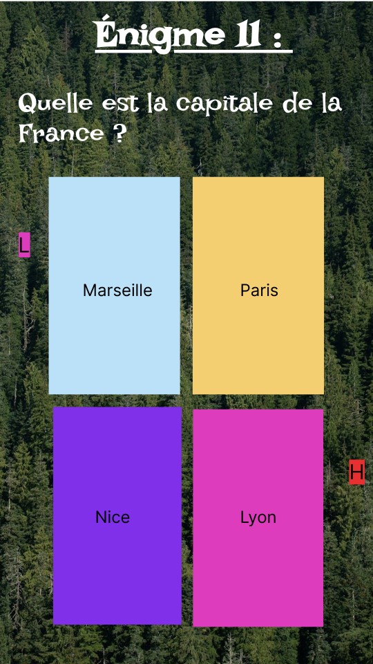 énigme 11 groupe 2 forêt | Genially