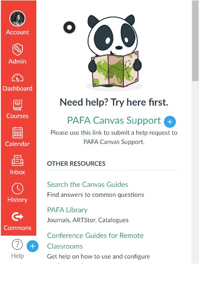 Canvas Help Menu | Genially