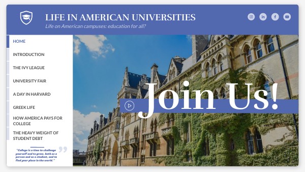 Life in American universities | Genially